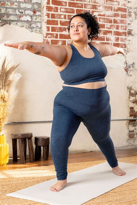 Plus Size Supersoft Pocket Leggings Heather Navy Superfit Hero