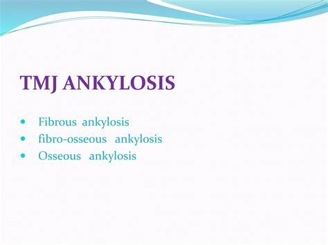 Temporomandibular Joint Ankylosis Pptx