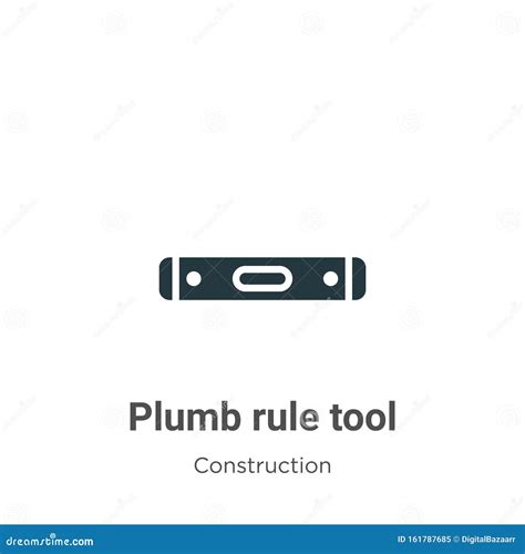 Plumb Rule Tool Vector Icon On White Background Flat Vector Plumb Rule Tool Icon Symbol Sign