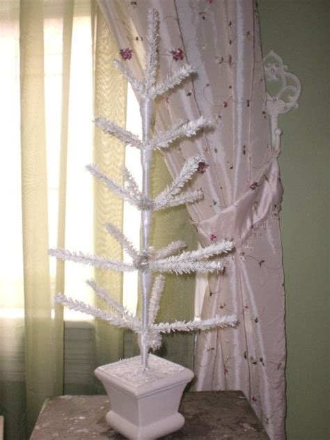 White Tabletop Christmas Feather Tree By Purplegothicbarbie