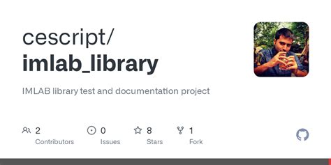 Github Cescriptimlablibrary Imlab Library Test And Documentation