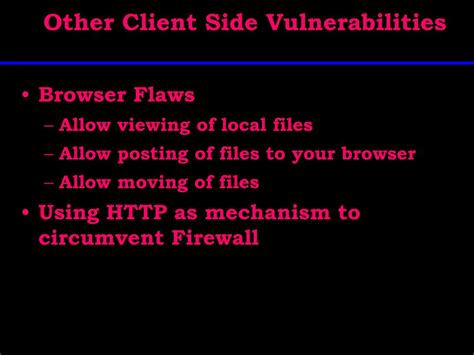 Ppt Client Side Vulnerabilities Powerpoint Presentation Free