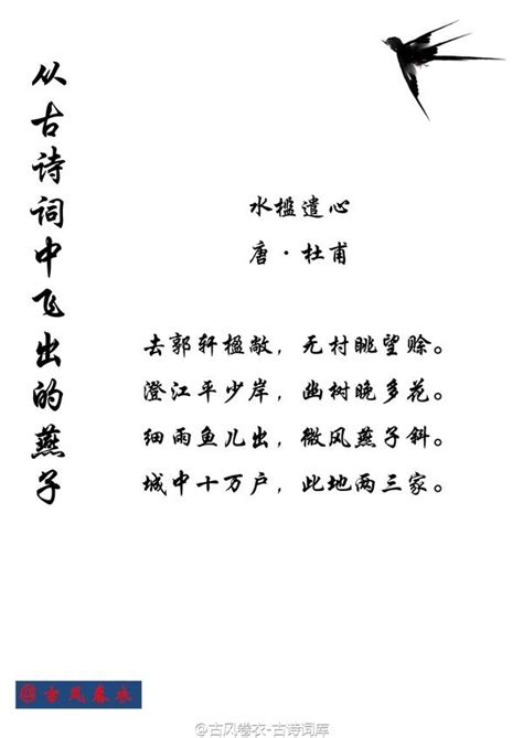 從唐詩宋詞中飛出的燕子 每日頭條