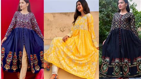 Long Frock Jhabla Style Kurti In Cotton Stuff Youtube