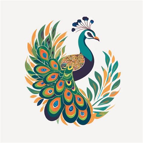 Premium Vector Peacock Logo On A White Background