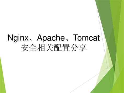 apache、nginx、tomcat安全配置分享 word文档在线阅读与下载 无忧文档