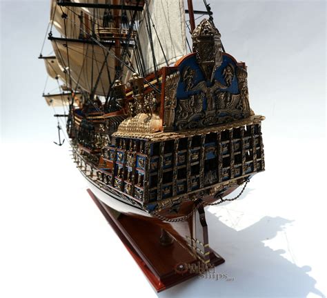 Hms Sovereign Of The Seas Display Wooden Ship Model 37
