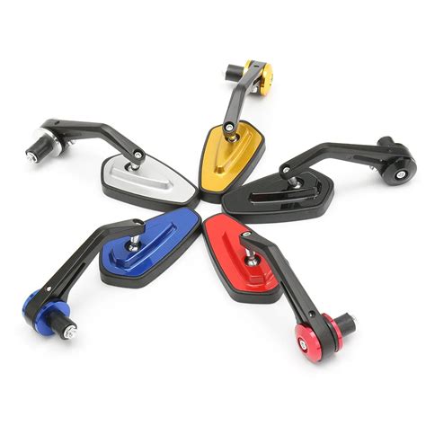 1 Pair 7 8 5 Colors Aluminum Rear View Side Mirror Handle Bar End