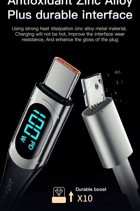 ESSAGER ES X15 Series C C PD 100W Type C To USB C Charging Cable
