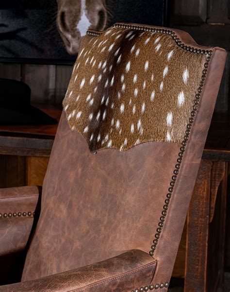 Desota Full Grain Leather Office Chair Brown Rustic Western Adobe