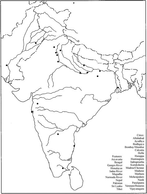 Physical Map Of India Outline Printable Printable Maps