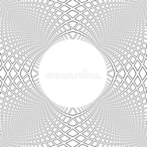 Circle Frame 3d Illusion Abstract Op Art Geometric Design Stock Vector Illustration Of
