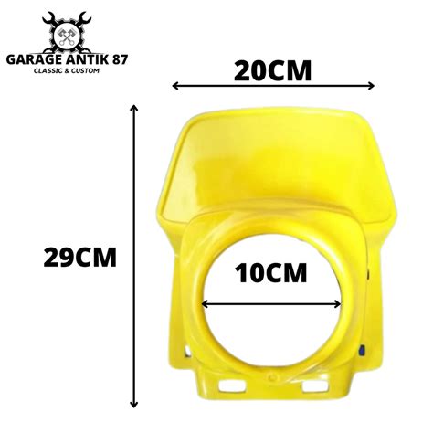 Jual Cover Lampu Depan Motor Trail Jadul Classic Vintange Shopee Indonesia