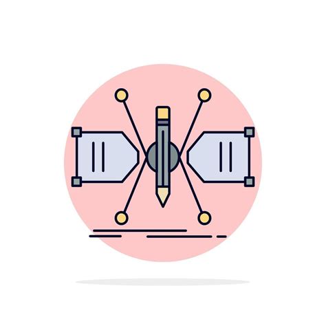 Architect Constructing Grid Sketch Structure Flat Color Icon Vector