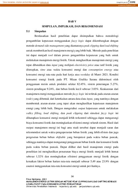 pdf manajemen energi listrik dengan metode peak clipping dan load