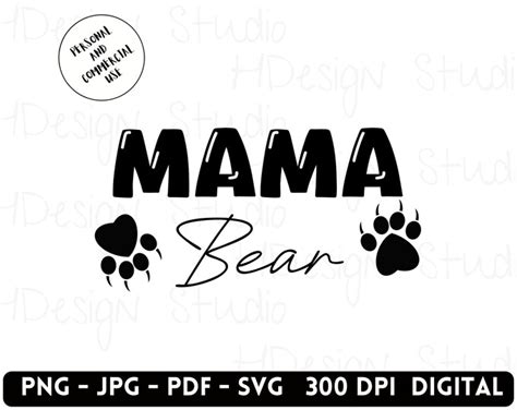 Mama Bear Svg Mothers Day Svg Mom Svg Mom Shirt Design Mama Bear