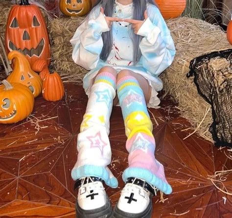 Candy Star Striped Double Printed Leg Warmers In 2024 Leg Warmers