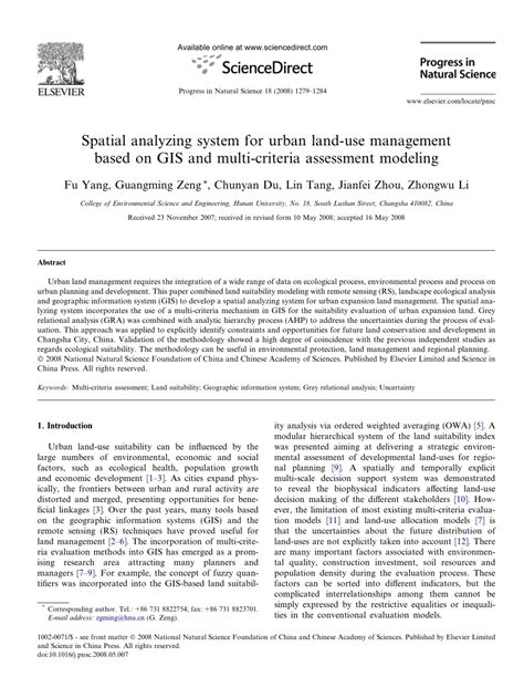 pdf spatial analyzing system for urban land use management based on