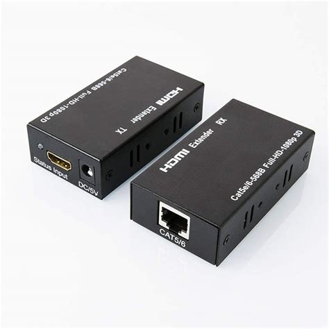60m Hdmi Extender Transmitter And Receiver Over Single Rj45 Cat5e Cat6 Cat7 Ethernet Cables Up