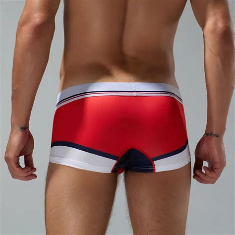 Mens Trunks Low Rise Boxer Briefs With Pouch Undies For Men