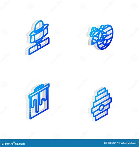 Set Line Hive For Bees Honeycomb Map Of The World And Bee And