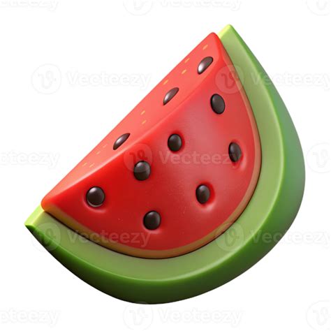 3d Watermelon Slice Illustration 53919084 Png