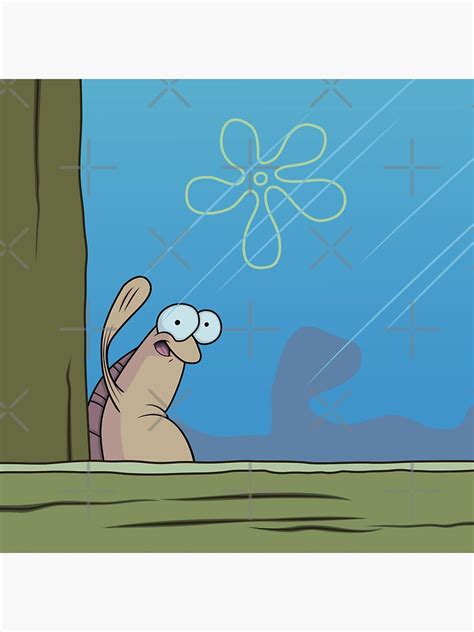 Spongebob Waving Fish Sticker For Sale By Zvavi Redbubble