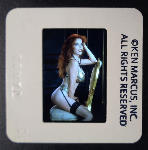 Km1 156 1993 Busty Red Head Beauty Camille Orig Ken Marcus 35mm Color