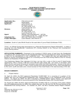 Fillable Online Fillable Online PALM BEACH COUNTY PLANNING ZONING AND