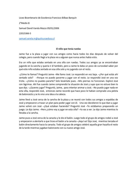 El Nño De Ruedas Inclusion Pdf