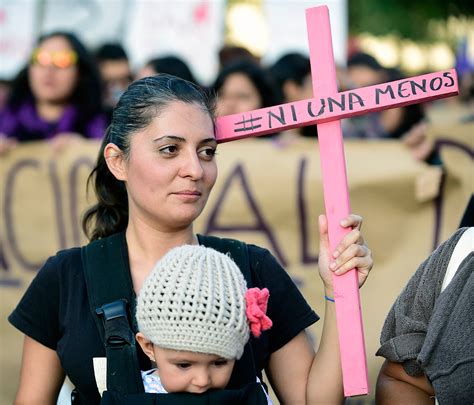 Argentina Women Protest Against Gender Related Violence As Part Of