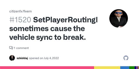 Setplayerroutingbucket Sometimes Cause The Vehicle Sync To Break
