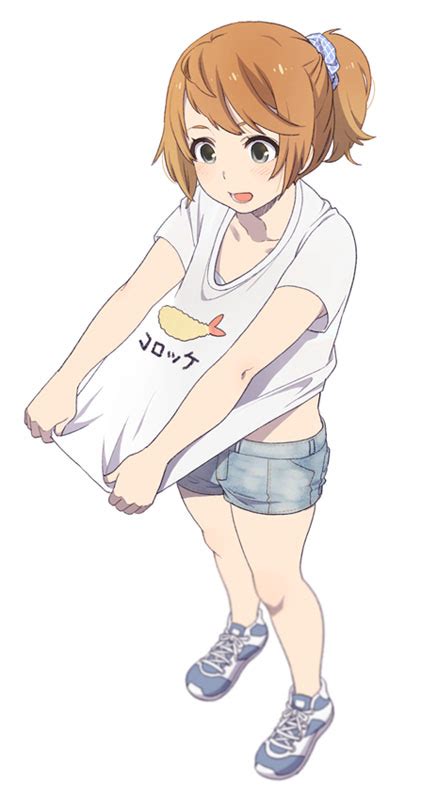 Safebooru 1girl Black Eyes Blush Bra Brown Hair Denim Denim Shorts