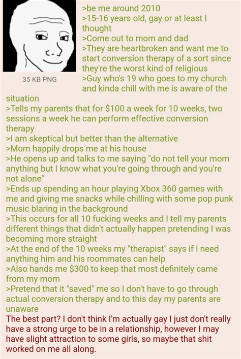Anon Goes To Conversion Therapy Rgreentext Greentext Stories
