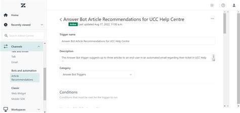 ZenDesk Answer Bots United Church Of Canada