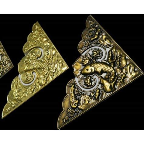 ốp đồng Cá Chép Lᴏại 17 Cm Nẹp Góc Hoạ Tiết Cá Chép đồng Góc đồng Cửa