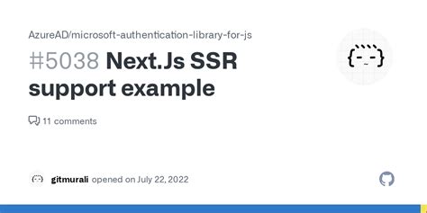Nextjs Ssr Support Example · Issue 5038 · Azureadmicrosoft Authentication Library For Js · Github