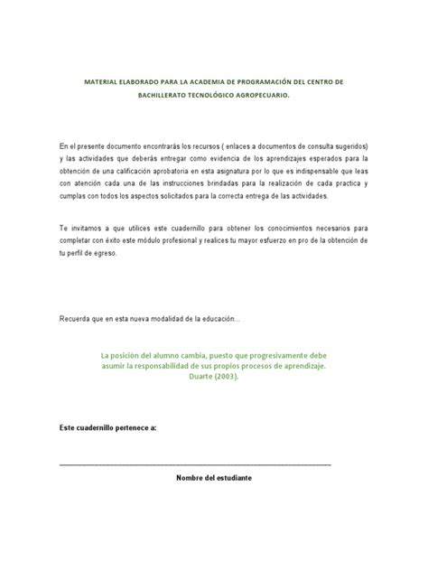 Cuadernillo Para Modulo Ii Pdf Programación Orientada A Objetos Programación De Computadoras
