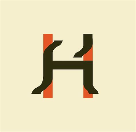 벗겨진 편지 H 스티커 종이 편지 책 로고 비즈니스 및 템플릿 디자인 삽화 프리미엄 벡터