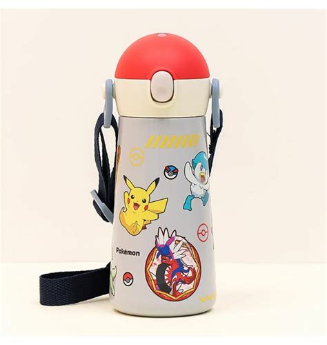 포켓몬스터 포켓몬 더보틀 원터치 어깨끈 이중스텐 물통 460ml 티몬