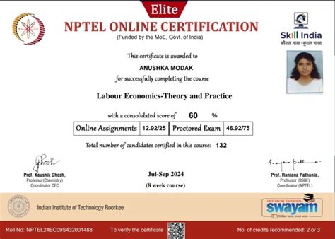 anushka modak on linkedin nptel laboureconomics skillindia learning
