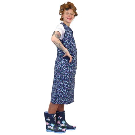 Ma Flodder Schort Retro Oma Huishoud Bloemetjes Schort Mina