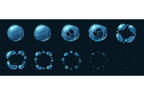 Soap Bubble Animation Cartoon Bubble Blowing And Popping Foam And Wa By Tartila TheHungryJPEG