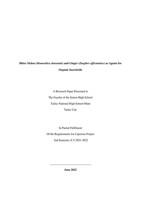 SOLUTION Capstone Project Senior High School Studypool