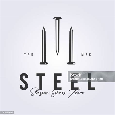 손톱 로고 목수 도구 기호 벡터 일러스트레이션 템플릿 아이콘 디자인 Diy에 대한 스톡 벡터 아트 및 기타 이미지 Diy 가구 강철 Istock