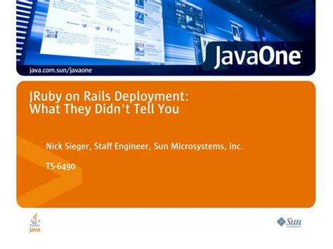 Jruby On Rails Deployment What They Didnt Tell You Pdf