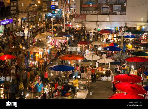 Market Stalls At The Sunday Market Walking Street Chiang Mai Chiang