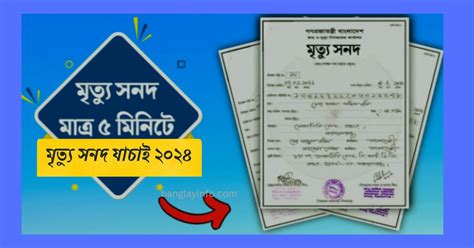মৃত্যু সনদ যাচাই ২০২৪ ও অনলাইনে যাচাই করার সহজ পদ্ধতি