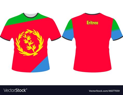 T Shirts Design With Eritrea Flag Royalty Free Vector Image