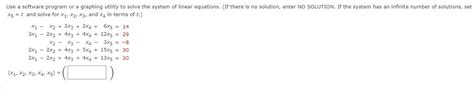 Solved Solve The System Using Either Gaussian Elimination Chegg Com